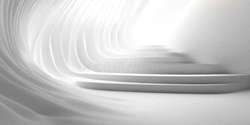 A Sleek 3D Light White Background with Smooth, Curved Surfaces and Soft ...