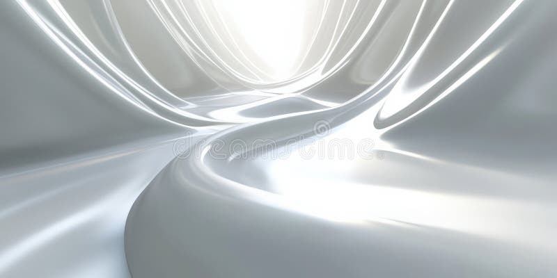 A Sleek 3D Light White Background with Smooth, Curved Surfaces and Soft ...