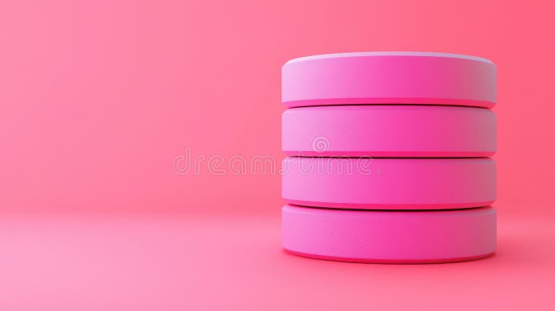 A Sleek 3D Render Icon Representing a Vibrant Database, Merging Modern ...