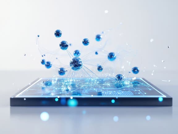 A Sleek 3D Render of a Quantum Computing Interface with Futuristic ...