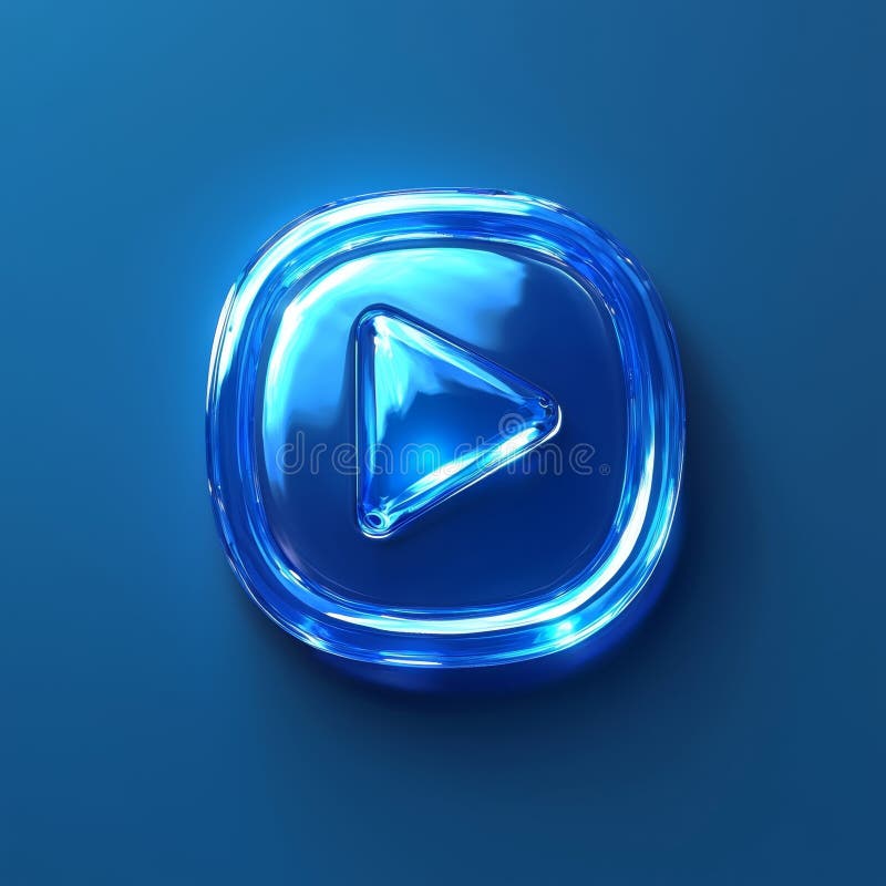 Play Button stock illustration. Illustration of glass - 334816975