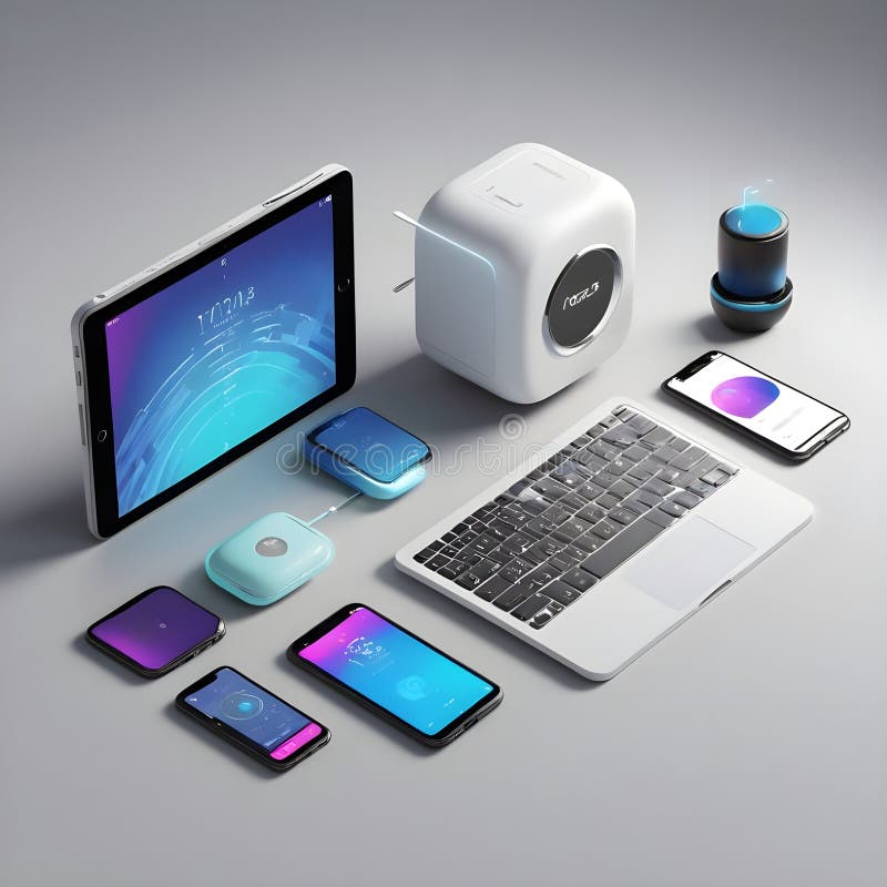 Sleek 3D Vector Tech Devices Stock Illustration - Illustration of ...