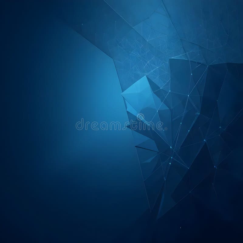 Abstract Dark Blue Gradient Geometric Background with Soft Tones and ...