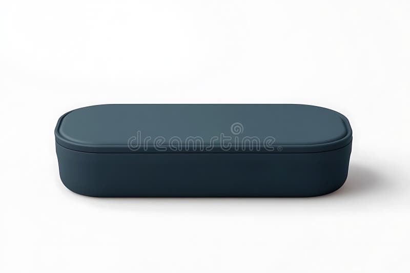 Sleek Dark Blue Rectangular Storage Container Mockup for Branding Stock ...