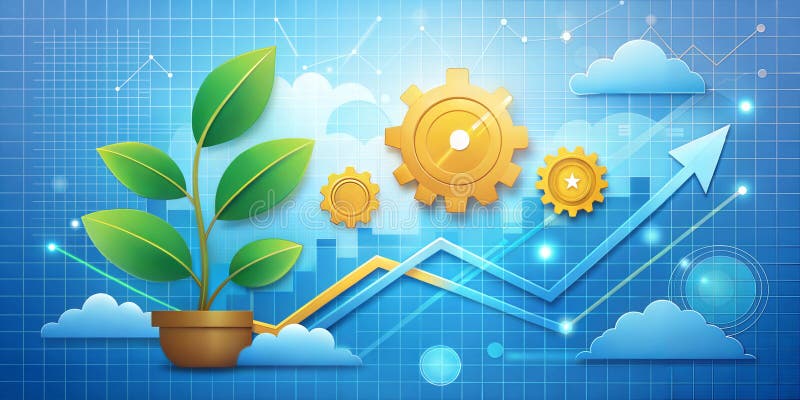 Sleek Dashboard Displaying Vibrant Information Growth Using Blue Green ...