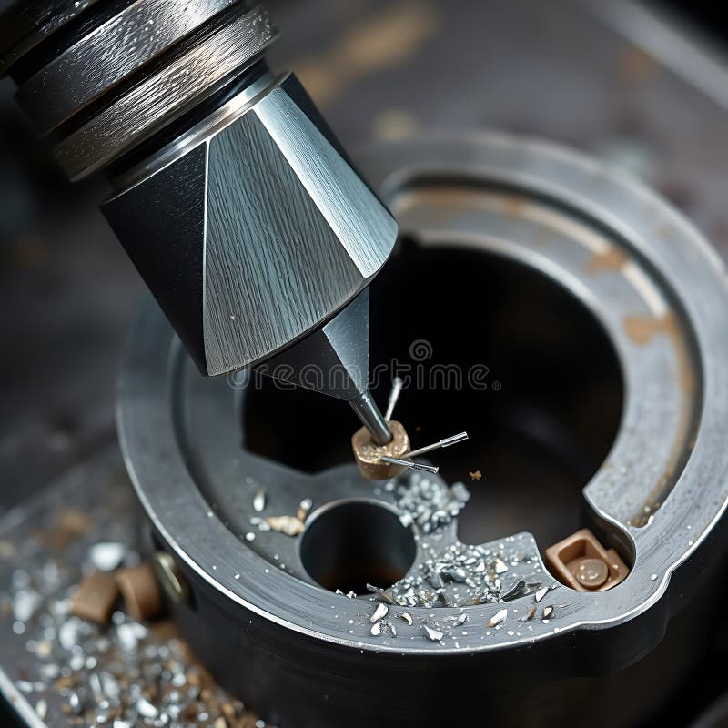 A Sleek Deburring Tool in the Process of Refining an Intricate Metal ...