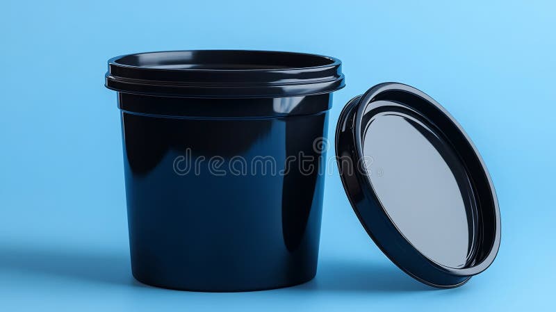 The Sleek Design of a Blue Industrial Container with a Lid is Showcased ...