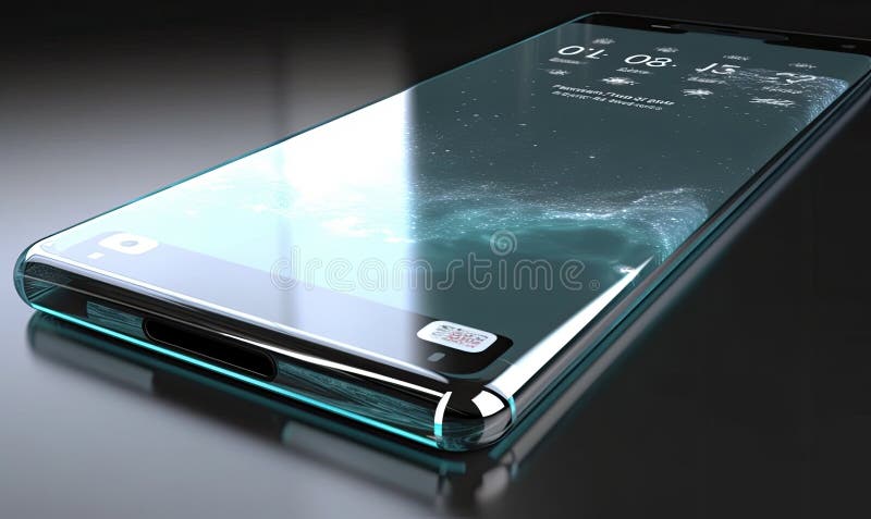 Sleek Design Features Transparent Glass Phone Creating Using Generative ...