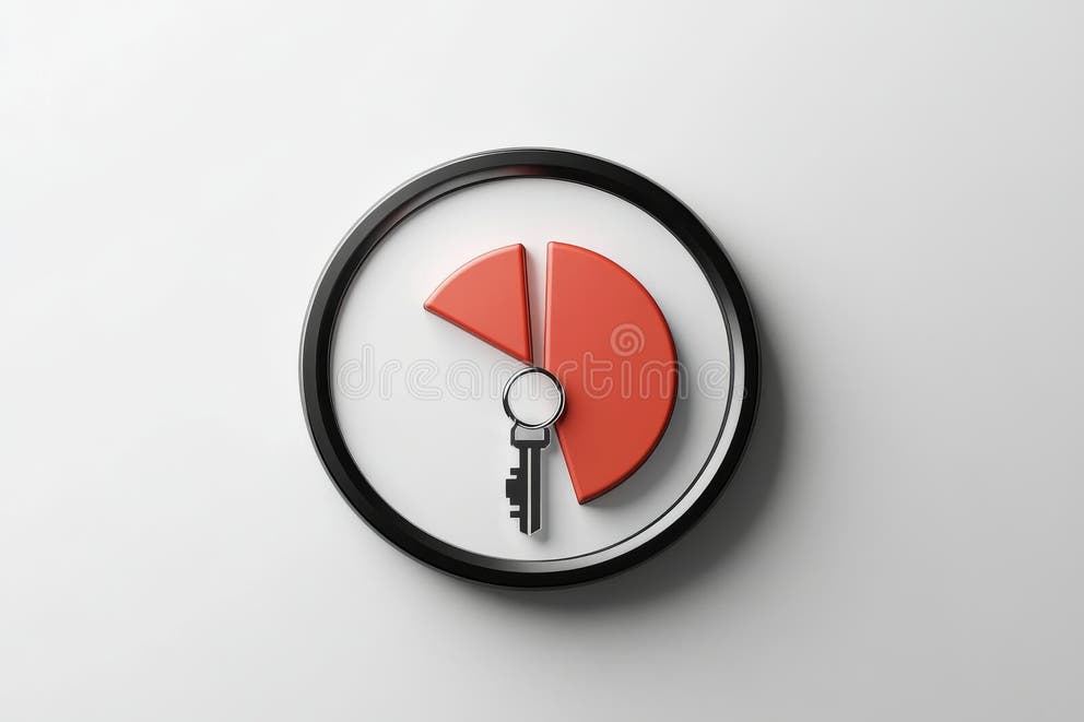 Data Security Visualization: Lock and Keyhole Stock Illustration ...