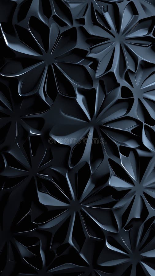 A Sleek Design with Raised Black Patterns Creating a 3D Effect. Stock ...