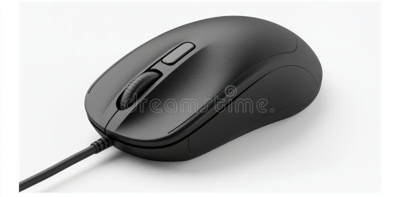 The Sleek Design and Smooth Curves of a Black Wireless Computer Mouse ...