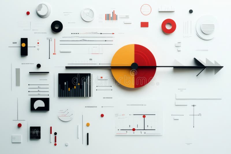 Charting Progress Towards Target Goal Stock Illustration - Illustration ...