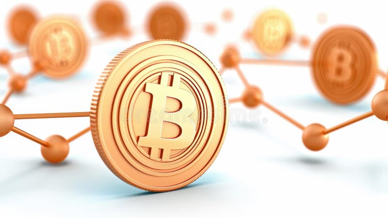 A Sleek Diagram Showcasing a Cryptocurrency Network, Highlighting ...