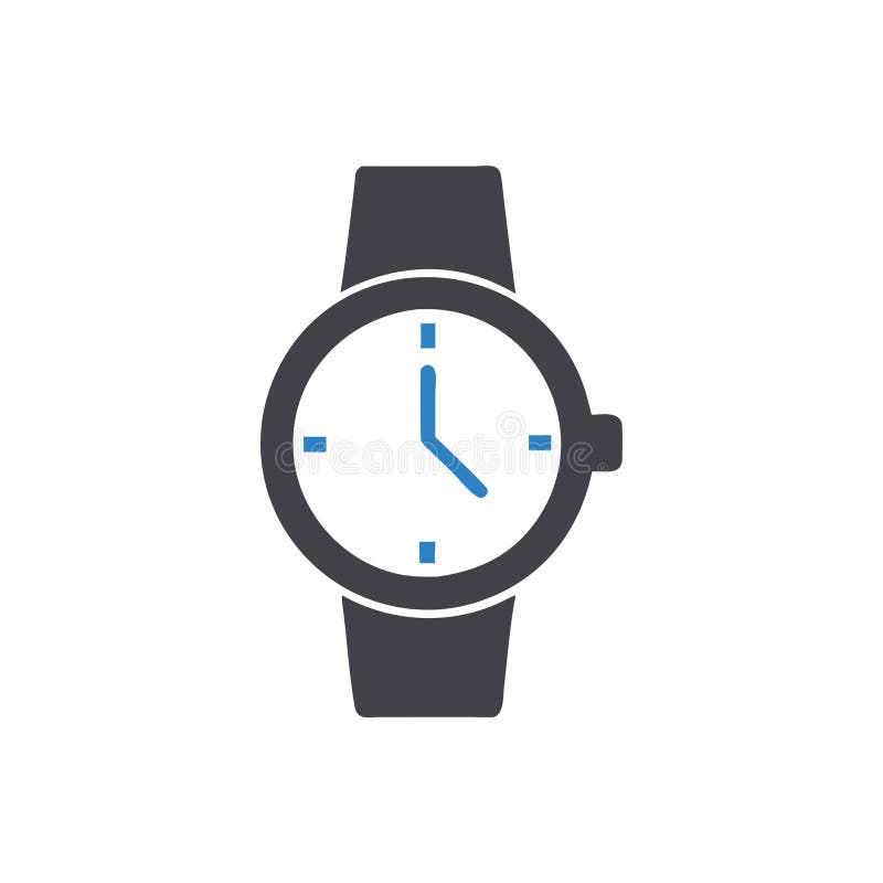 Watch Icon. Men`s Hand Watches Accessory Stock Vector - Illustration of ...