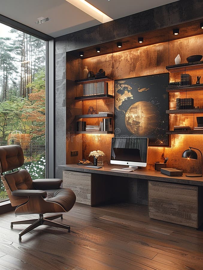 Sleek Digital Art Studio with Advanced Equipment and Clean Design Stock ...