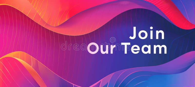 Modern Join Our Team Banner Design with Abstract Geometric Gradient ...
