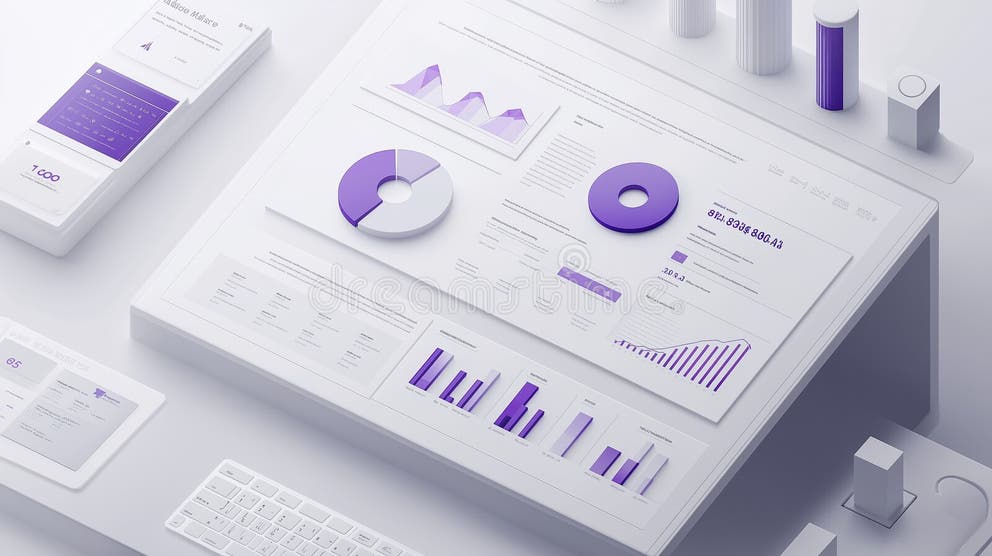 Modern Digital Dashboard Displaying Analytics and Visualizations in ...