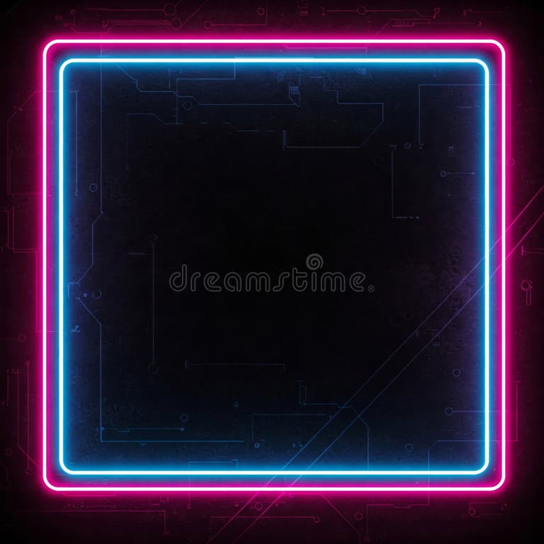 Techno Grid Border stock illustration. Illustration of grid - 366286678