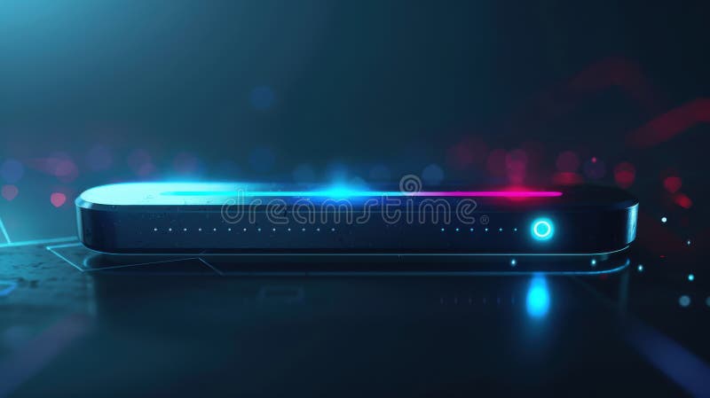 Sleek Digital Progress Bar with Minimalist Design and Neon Elements for ...