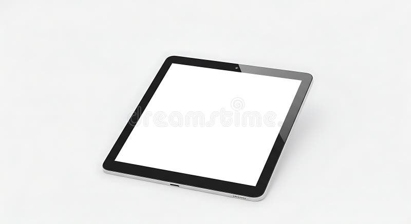 A Sleek Digital Tablet with a Blank White Screen for Mockup Purposes ...