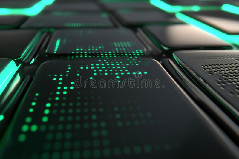 A Sleek Digital Technology Background with Metallic Patterns and ...