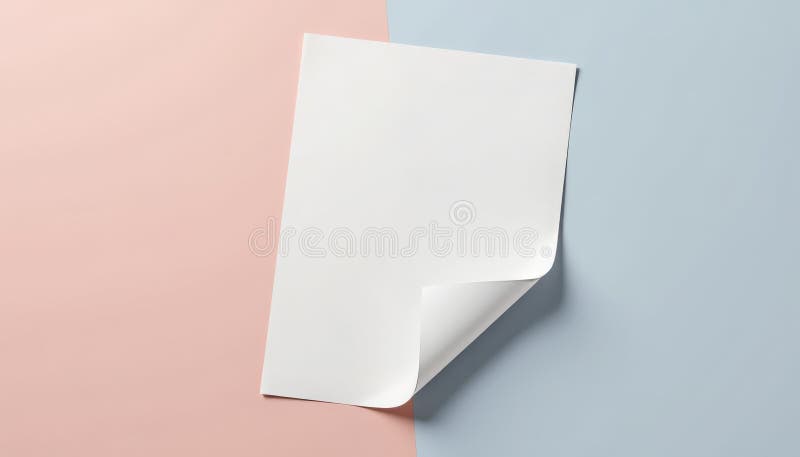 Sleek Document Mockup on Pastel Backdrop, Creative Design Concept Stock ...