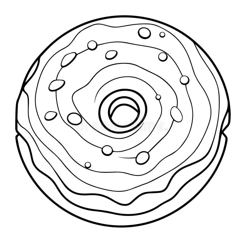 Clean Vector Outline of a Doughnut Icon for Versatile Applications ...