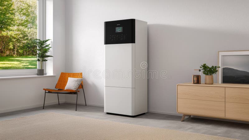 Sleek and Efficient Heating System for Modern Spaces Stock Illustration ...