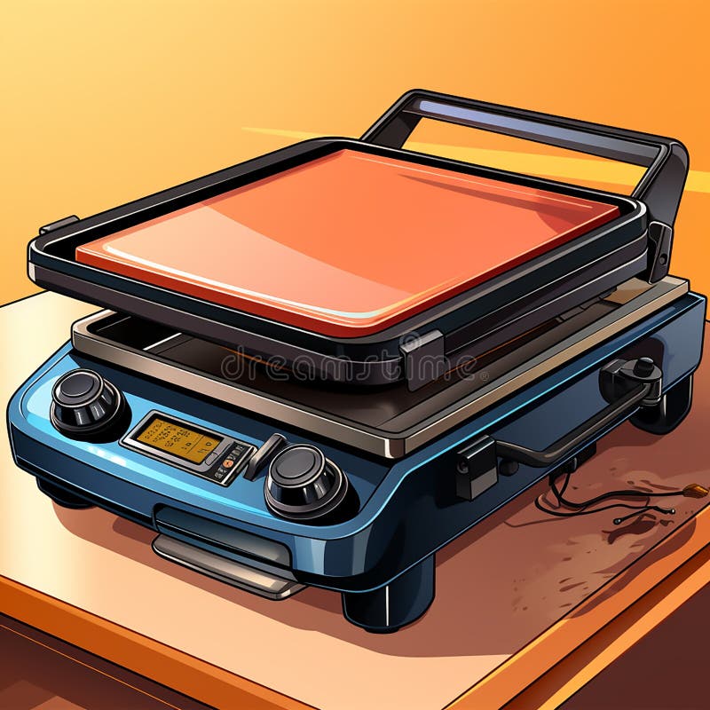 Electric Griddle stock illustration. Illustration of griddle - 296378169