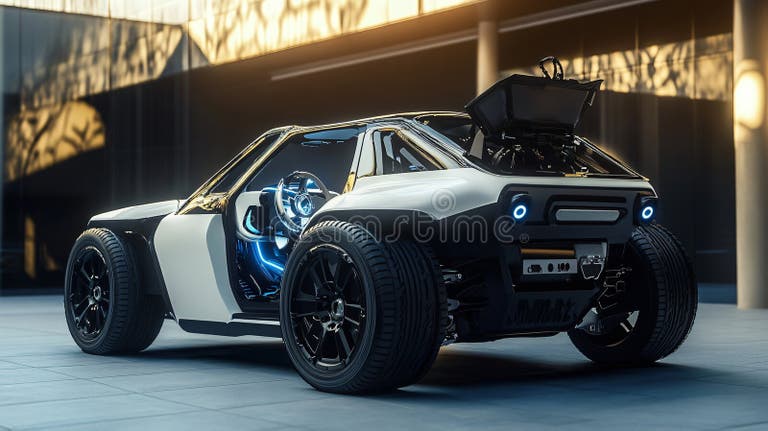 Sleek Electric Vehicle Design for High-Tech Showcases and Presentations ...