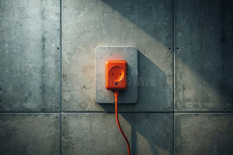 Sleek Electrical Outlet Embeds Seamlessly in Modern Concrete Wall ...