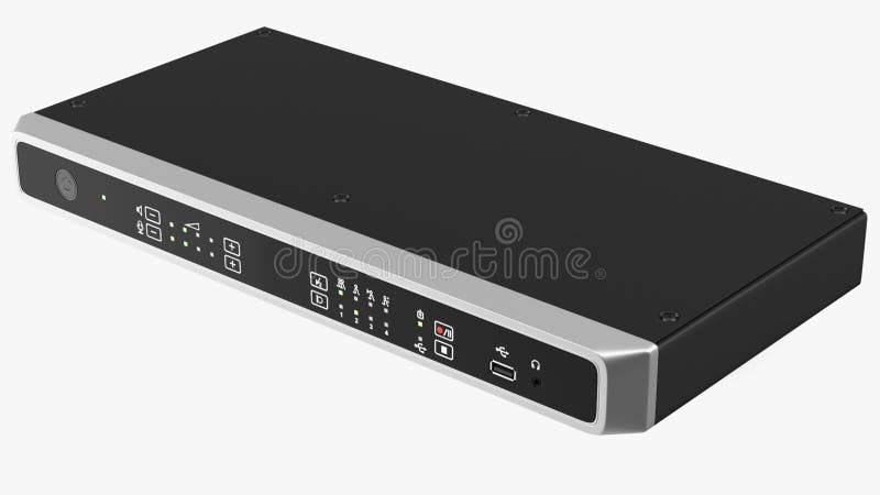 Sleek Electronic Device with Multiple Interface Ports Stock Image ...