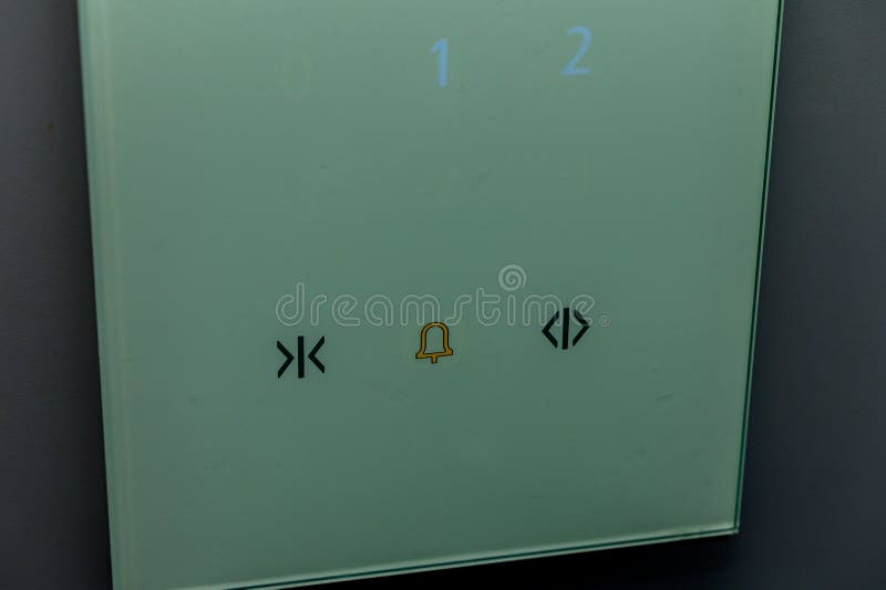 Modern Elevator Control Panel with Illuminated Buttons and Minimalist ...