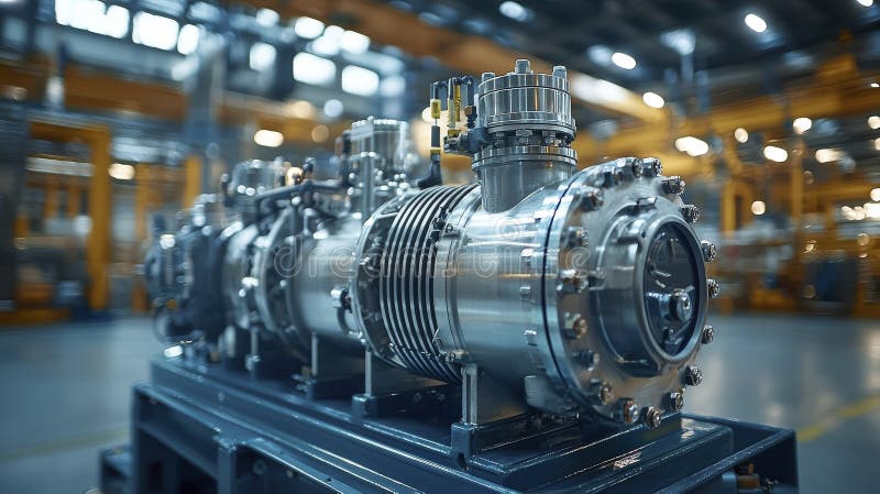 Sleek Engine Ensemble in Factory Environment Stock Illustration ...