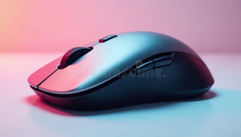 Sleek Ergonomic Computer Mouse Metallic Grey Technology Office Stock ...