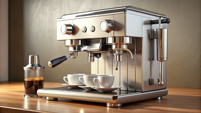 Sleek Espresso Machine on a Marble Countertop Modern Kitchen Design ...