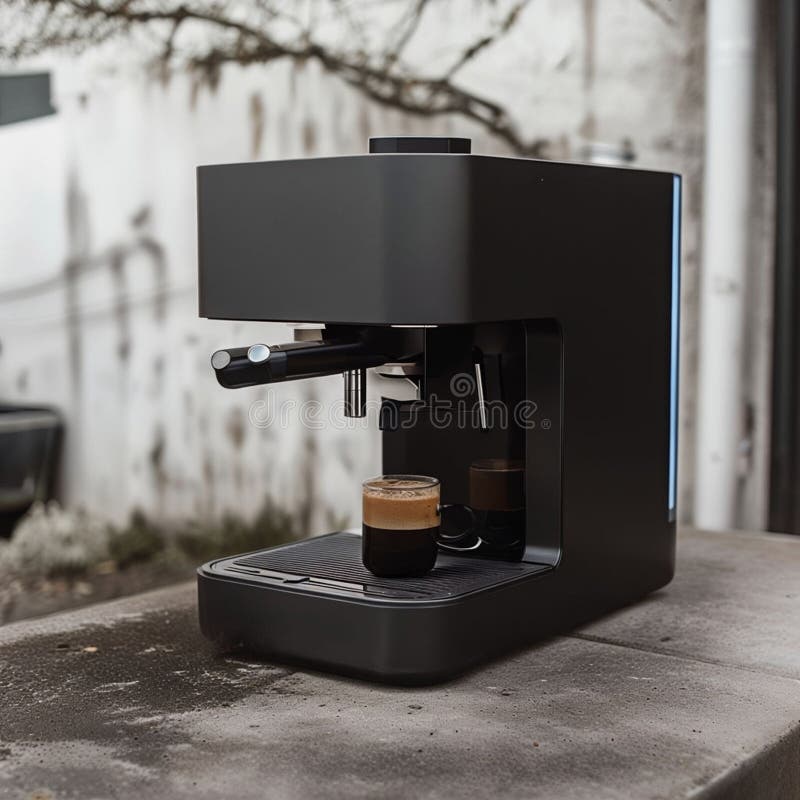 Sleek Espresso Machine with Modern Design Stock Photo - Image of baristaquality, filter: 333489116