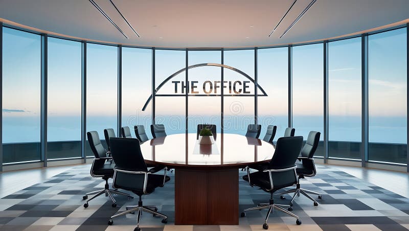 Sleek Executive Conference Room Design Stock Illustration ...