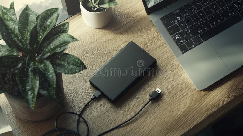 Sleek External Hard Drive Home Office Technology Product Modern ...