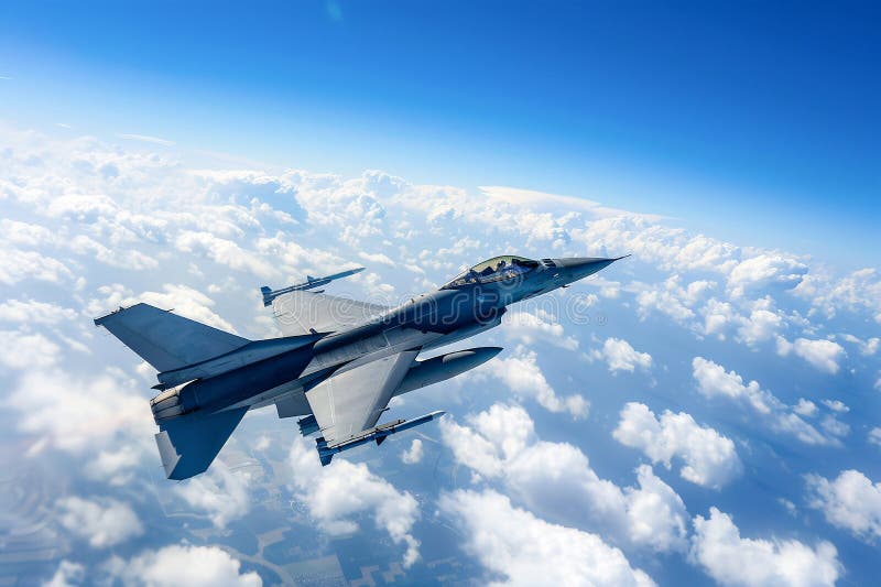 Sleek Fighter Jet Gliding through the Sky, Highlighting Its Stealth and ...