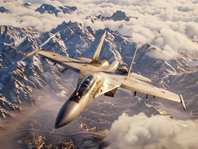 A Fighter Jet in Fight during a Combat Mission Stock Image - Image of ...