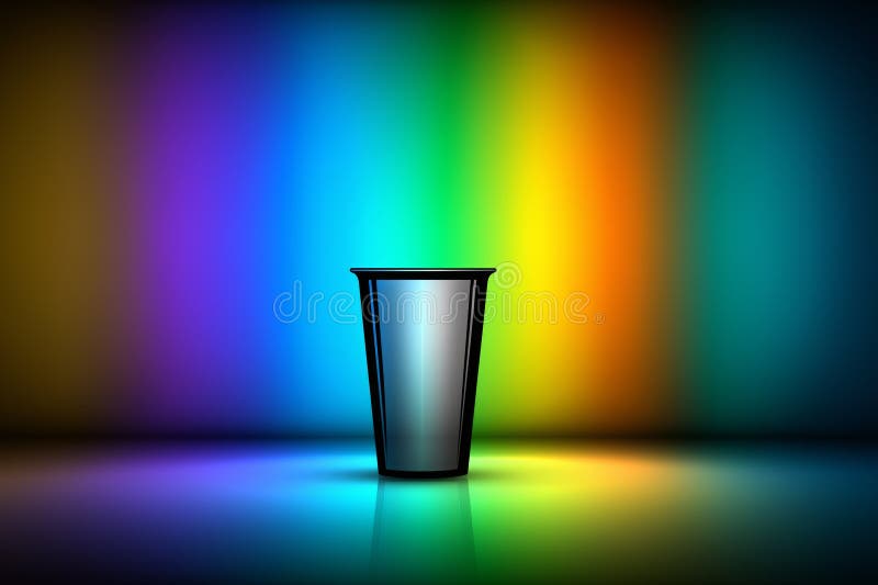 Sleek Flat Design Trash Bin Icon Floating Over Abstract Gradient ...