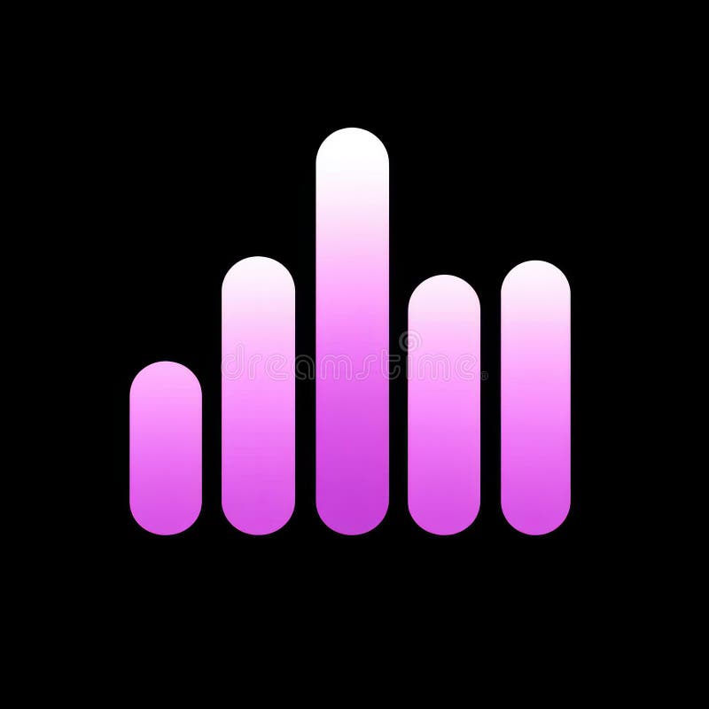 A Sleek, Flat Icon Featuring a Purple Gradient Against a Bold Black ...