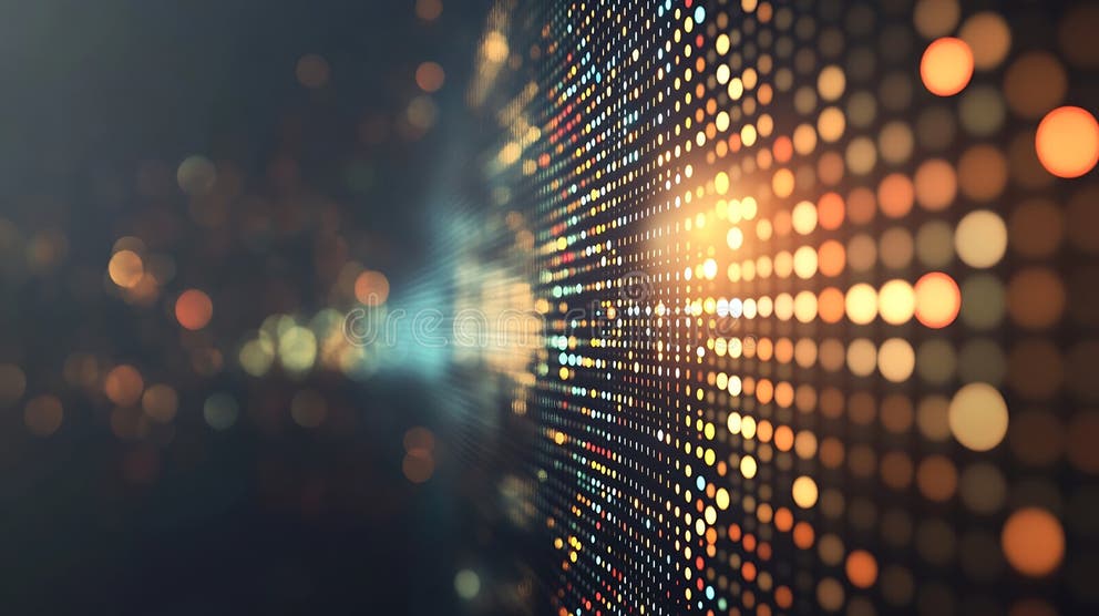 Sleek Floating Dot Chart with Softly Glowing Dots in Multiple Hues ...