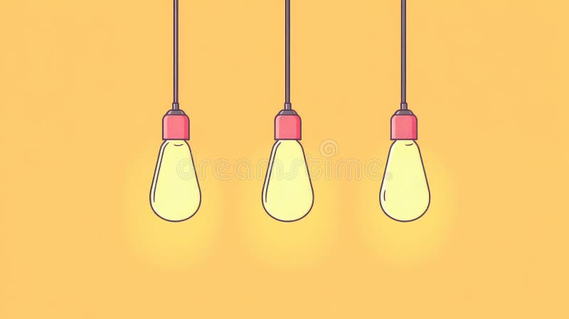 A Sleek Fluorescent Light Line Icon, Designed in a Modern Cartoon Style ...