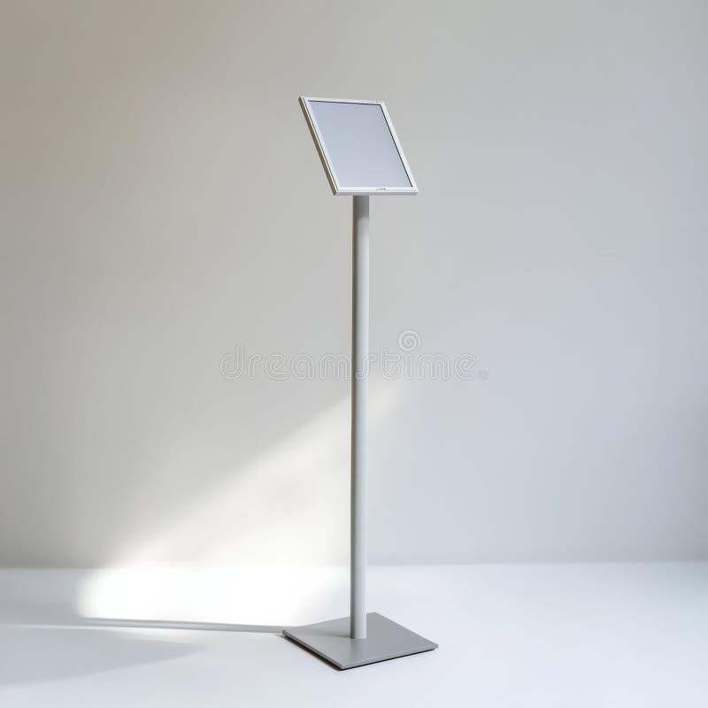 Sleek Freestanding Sign Holder with Metal Frame and Stable Base Stock ...