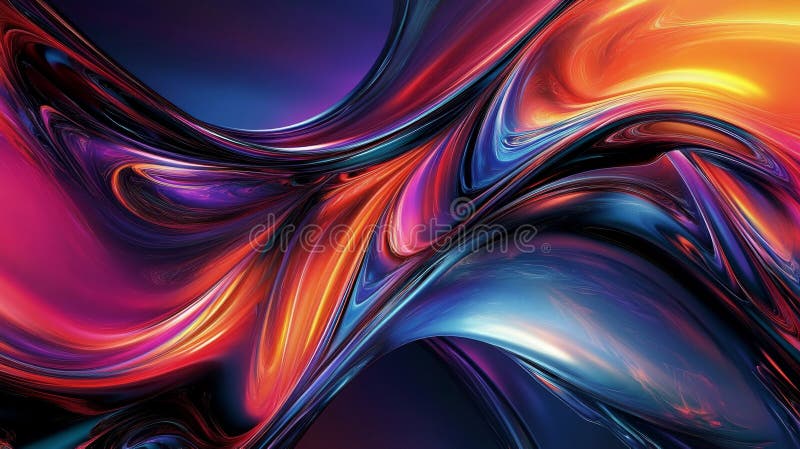 Sleek Futuristic Abstract Design with Shimmering Sculpted Form Stock ...