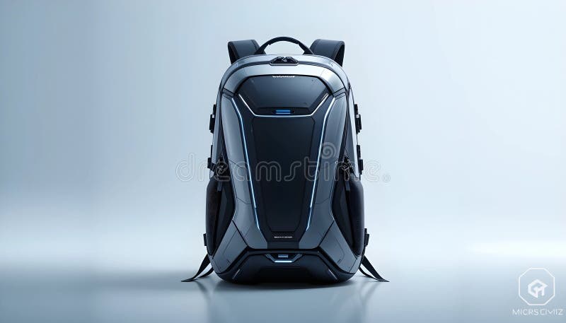 Ultra-modern Sleek Backpack with a High-tech Edge Stock Illustration ...