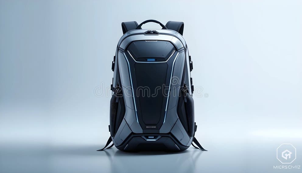 Ultra-modern Sleek Backpack with a High-tech Edge Stock Illustration ...