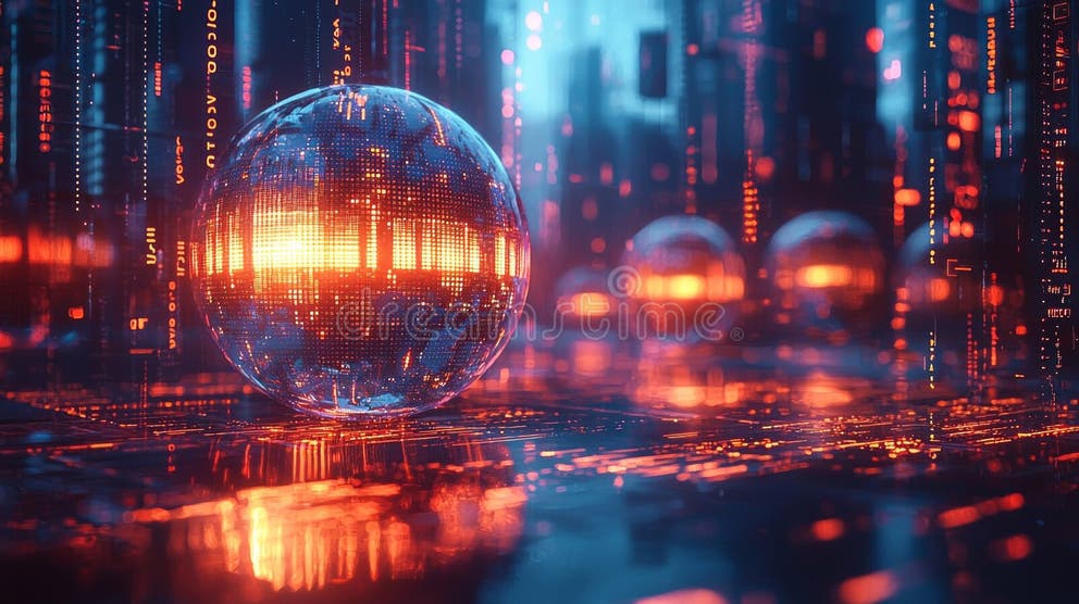 Sleek Futuristic Design Features App Loading Interface Glowing ...